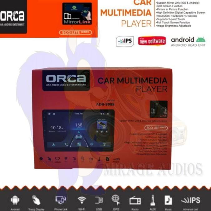 Jual Head Unit Android ORCA ADR-9988 ECO LITE 10 inch | Shopee Indonesia