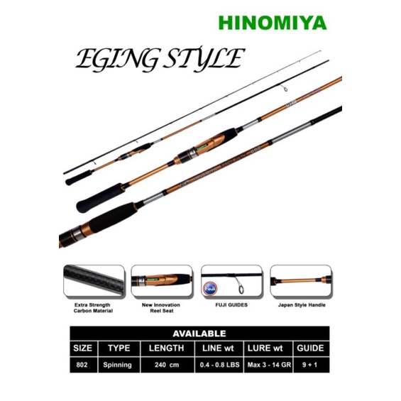 Jual Joran hinomiya eging style 802 | Joran Cumi Berkualitas | Joran ...