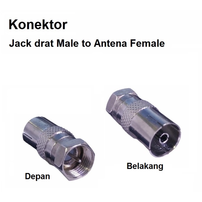 Jual Konektor Coax Male Jarum Ke TV PAL Female F Soket Antena TV ...