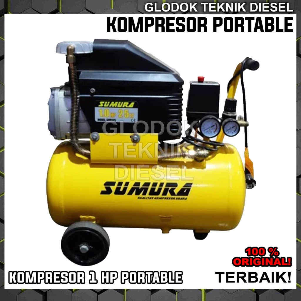 Jual Sumura Kompresor Angin Portable 1 HP 25 Liter Air Compressor ...
