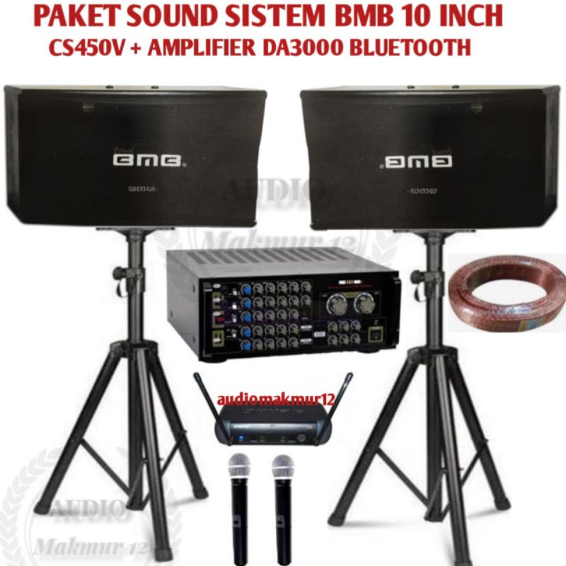 Jual paket sound sistem BMB 10inch original cs450v plus amplifier da ...