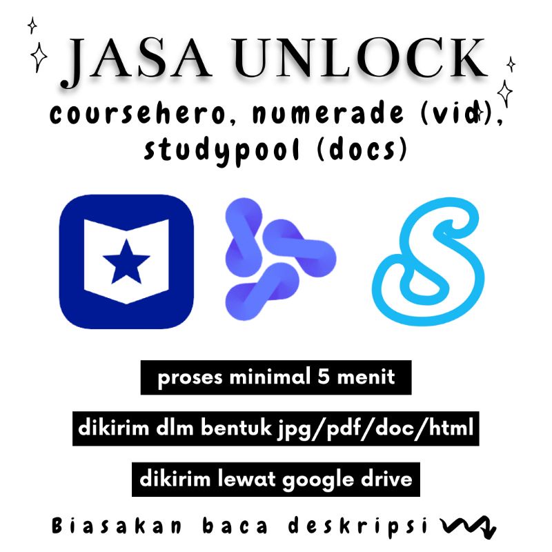 Jual BACA DESKRIPSI SEBELUM ORDER | Unlock Unblur Services Studypool ...