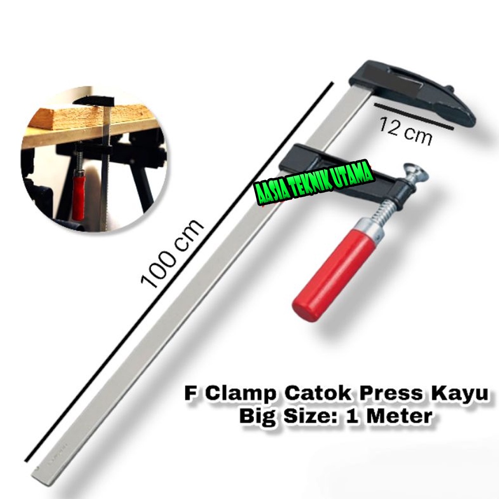Jual BAHAN KOKOH !!! Penjepit Kayu Papan F Clamp Papan Kayu 50x200mm ...