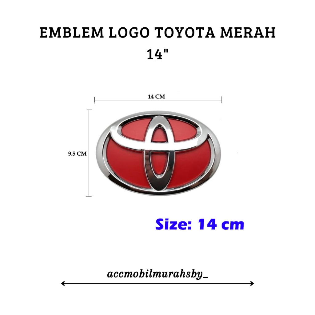 Jual Red Emblem Toyota - Logo - Lambang Toyota Merah | Shopee Indonesia