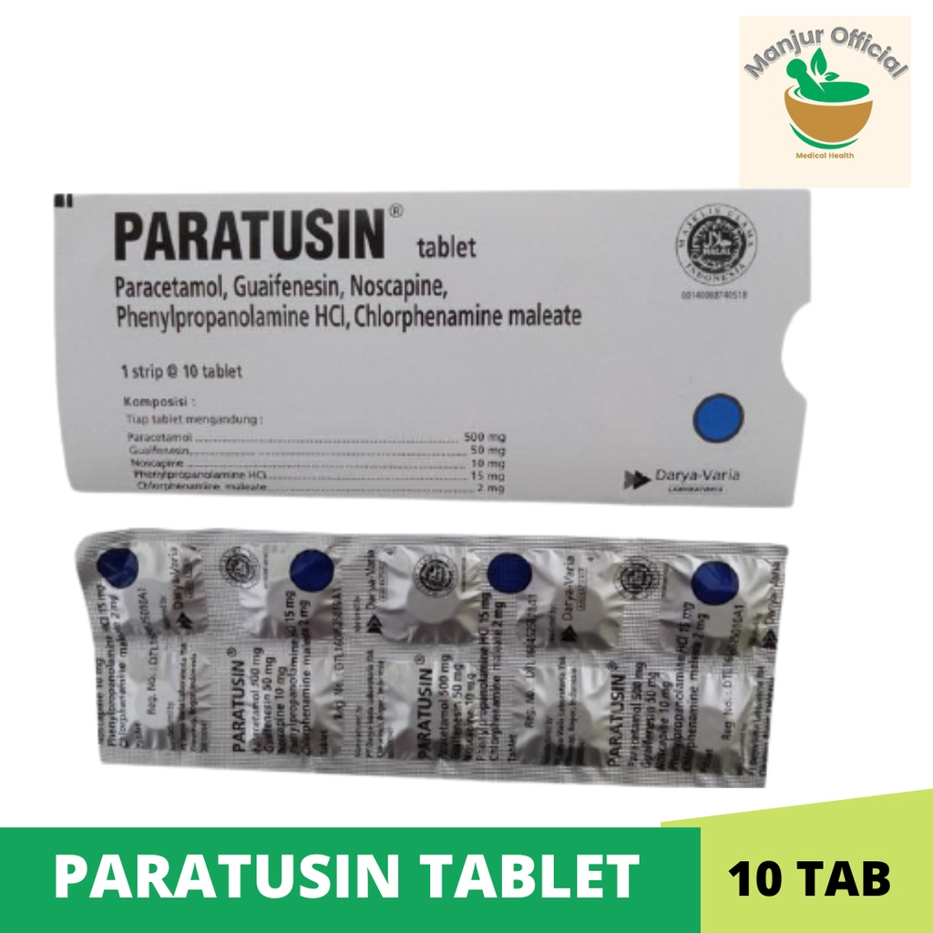 Jual Paratusin 10 Tablet Obat Flu Batuk Flu Pilek Panas Demam Sakit ...