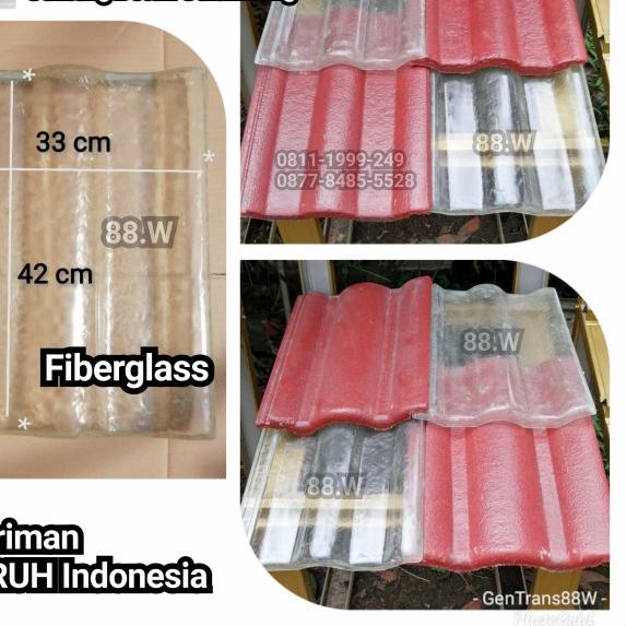 Jual Genteng Transparan Fiber 88.W model Genteng Beton Gelombang ...