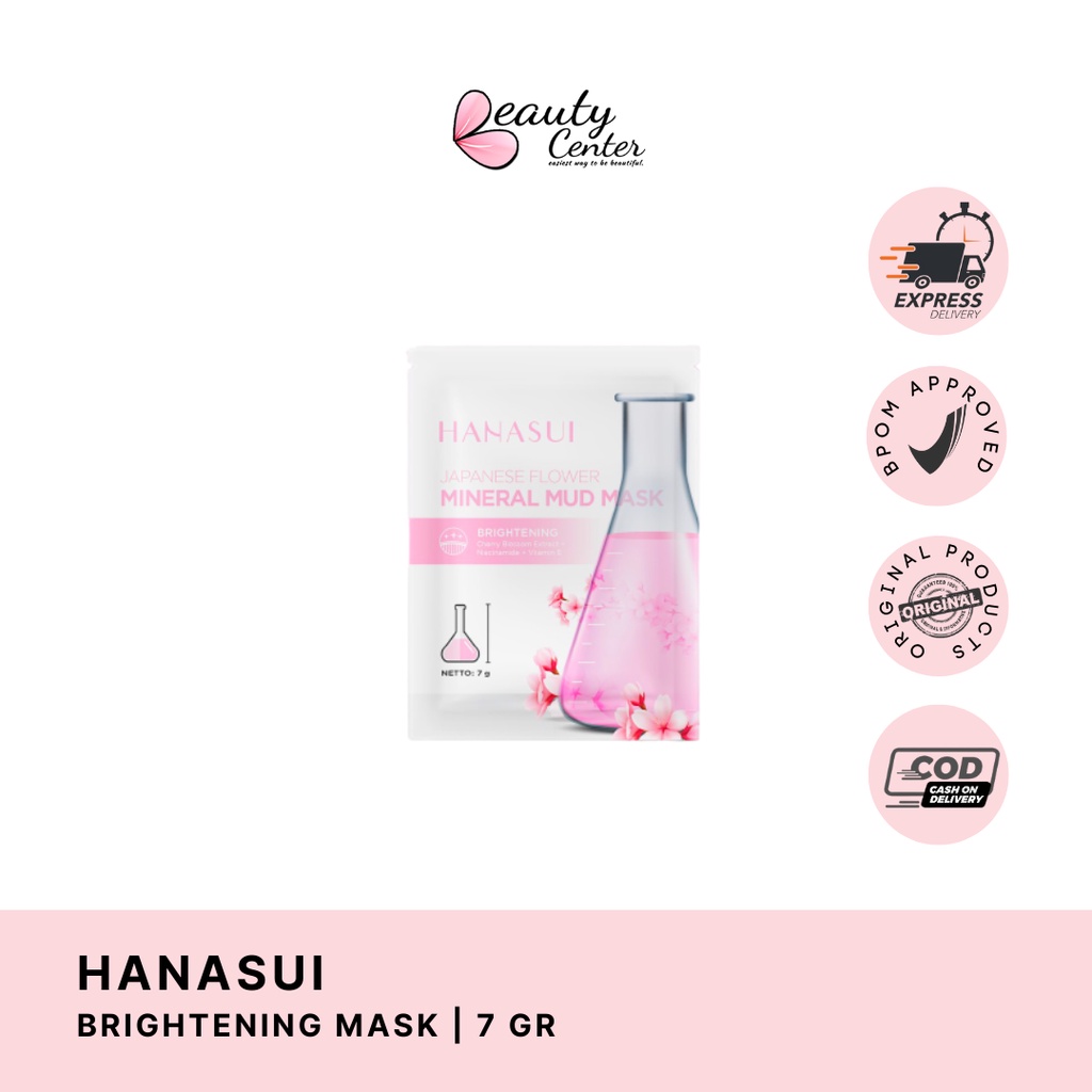 Jual Hanasui Mineral Mud Mask Brightening / Japanese Flower [ BOX ] ISI ...