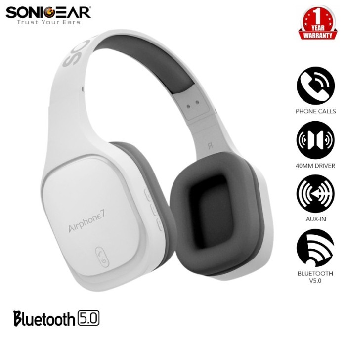 Jual Headphone Sonicgear Airphone 7 Wireless Bluetooth Headphone With ...