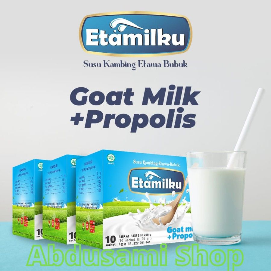 Jual SUSU KAMBING ETAMILKU 3 box ISI 30 SACHETS Plus Propolis Asli ...