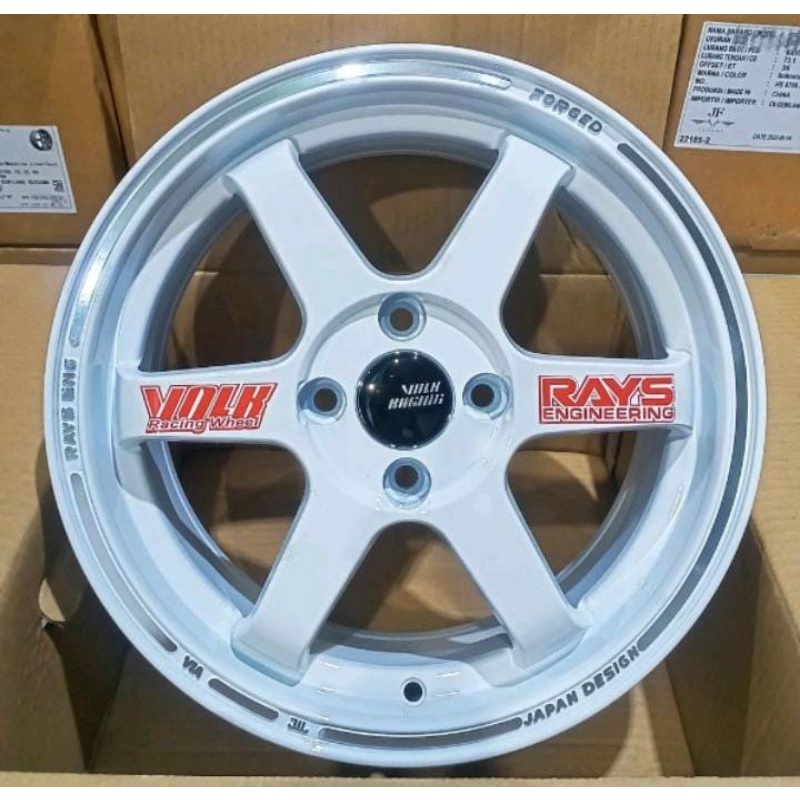 Jual velg Te37 Ring 15 x6,5 pcd 4x100 vellg mobil racing r15 Sigra.Yaris,Calya,Datsun | Shopee ...