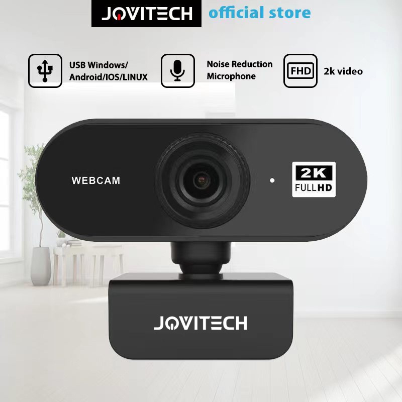 Jual Jovitech Full HD Webcam 1080P With Microphone USB Plug Web Cam For ...