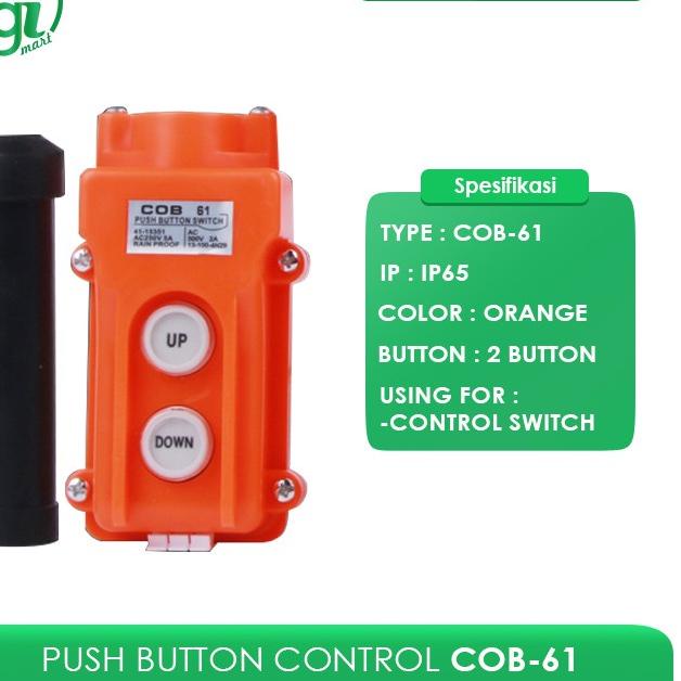 Jual Viral PUSH BUTTON HOIST 2 TOMBOL COB 61 / PUSH BUTTON 2 ARAH ...