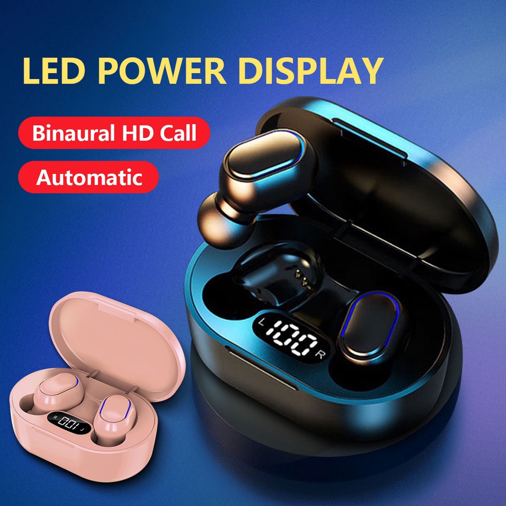 Jual 【Hot Selling】 E7S Headset Bluetooth TWS LED Display,HiFi Stereo ...