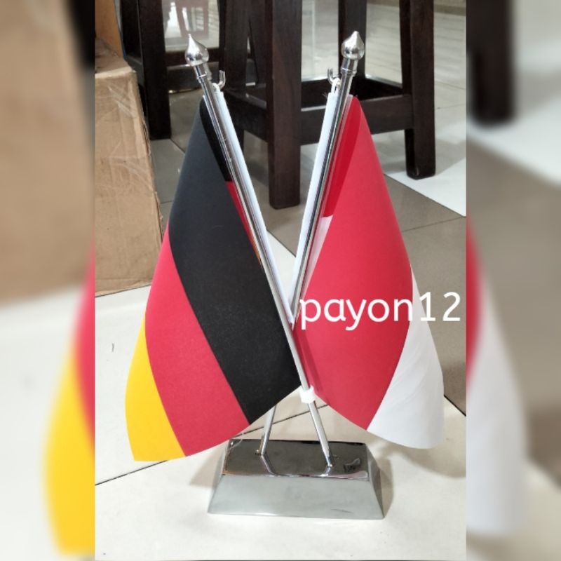 Jual tiang bendera stenlis meja dan bendera indonesia, mix | Shopee ...