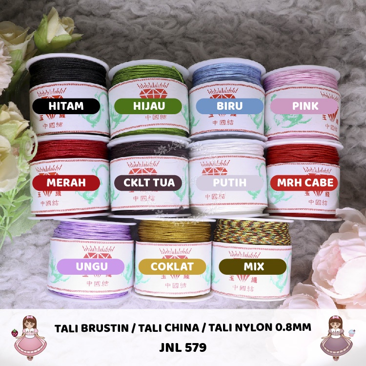 Jual Code 579 Tali brustin nylon cina 0.8mm (1 Roll) | Shopee Indonesia