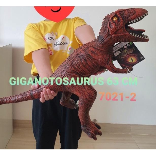 Jual MAINAN DINOSAURUS TYREX ORANGE SUPER JUMBO BESAR BONEKA DINO KARET ...