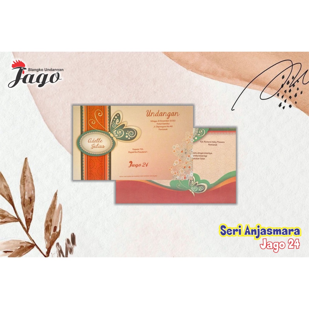 Jual Blangko Undangan atau Kertas Undangan Pernikahan Jago 24 dengan ...