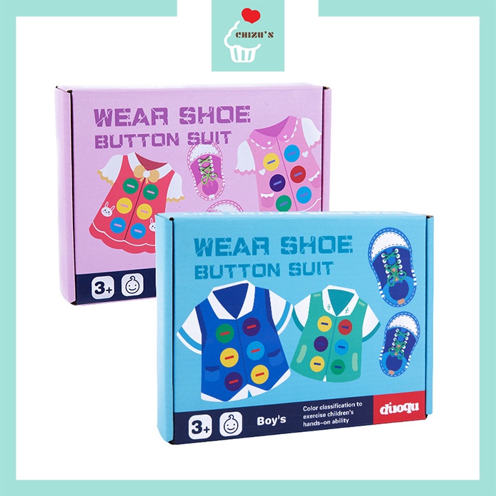 Jual Duoqu Wear Shoe Button Suit SET | Mainan Menjahit Kancing Baju ...