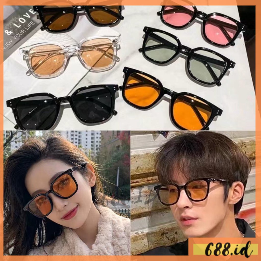 Jual [688.id] Kacamata Hitam Frame Fashion Unisex Vintage Retro Korea ...