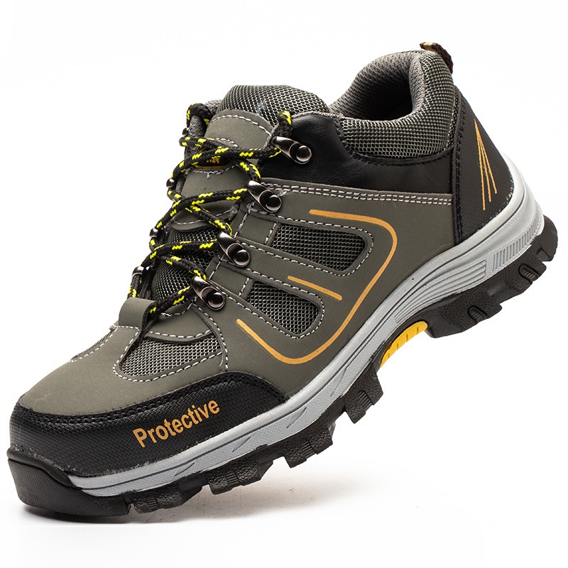 Jual Sepatu Safety Pria Topi Baja Kaki Serangan Perisai Anti Menusuk ...