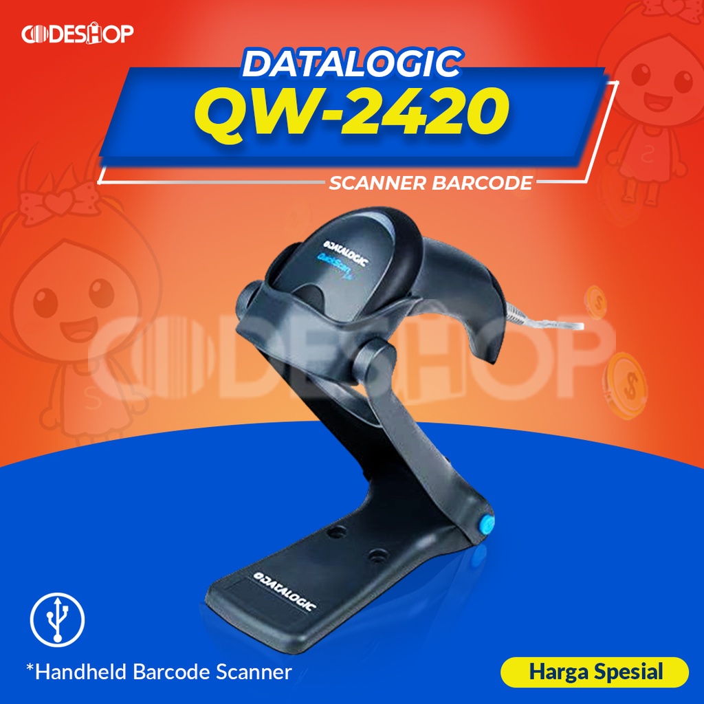 Jual SCANNER DATALOGIC QW2420 - QW-2420 BARCODE IMAGER LAYAR HP 2D QR CODE | Shopee Indonesia