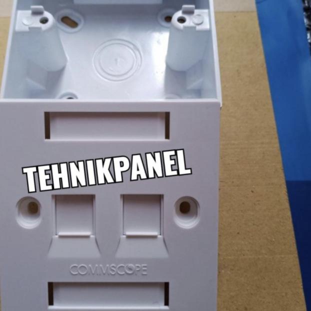 Jual MODULAR DATA CAT.6 AMP COMMSCOPE 1 LUBANG KOMPLIT MODULAR+OUTBOW ...