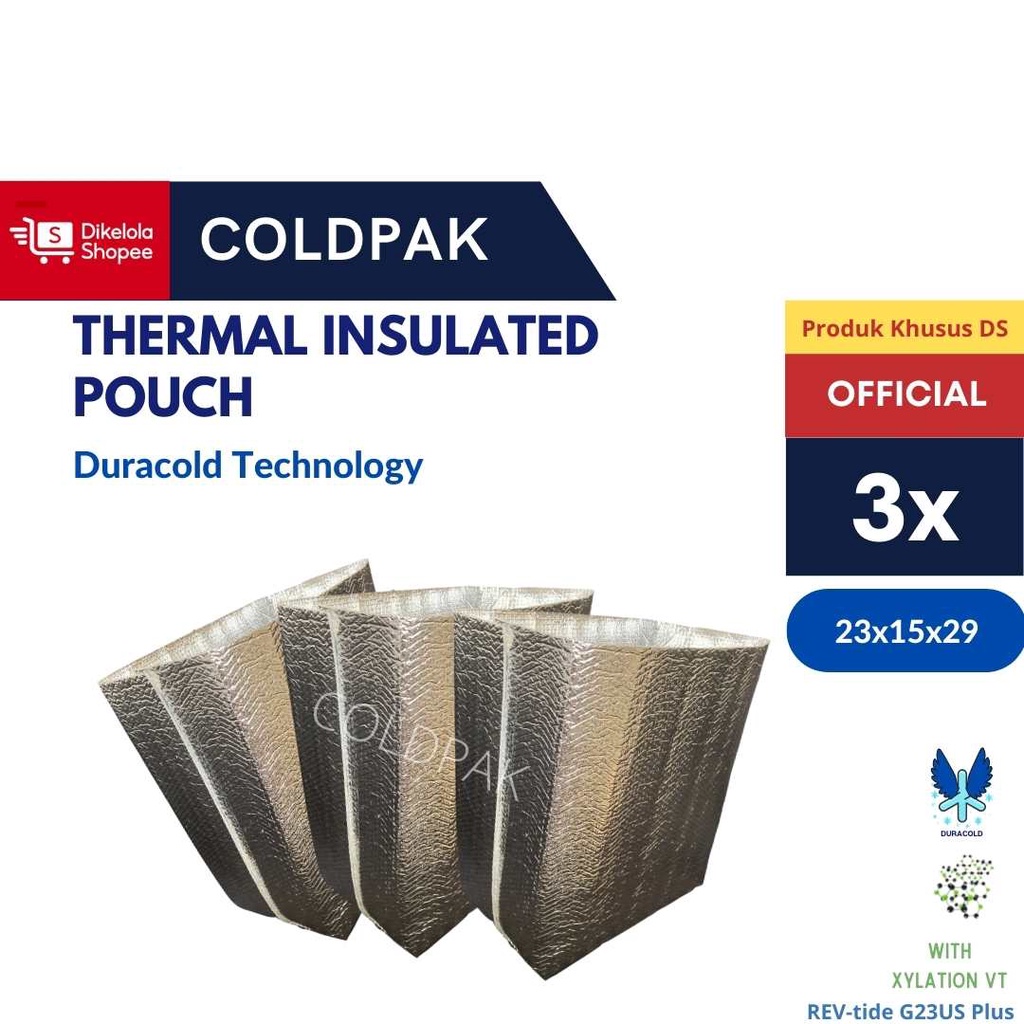 Jual COLDPAK Insulated Cooler Pouch 23x15x29 cm Kantong Alas Tahan ...