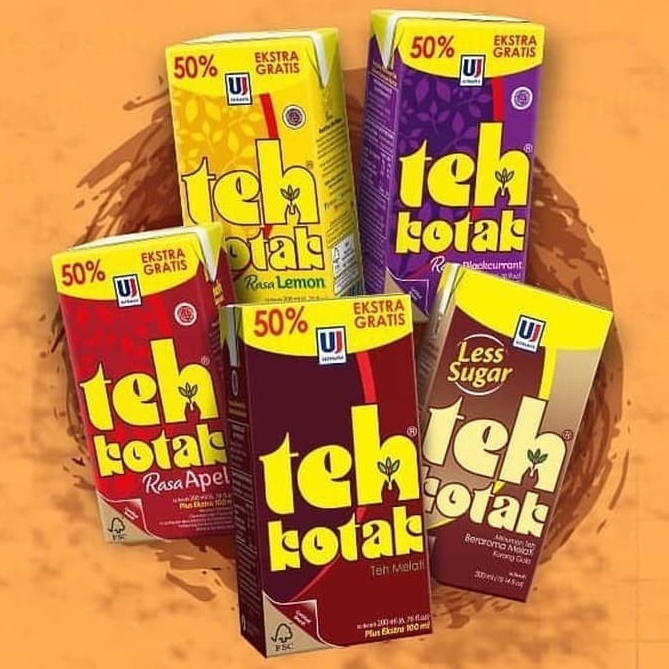Jual TEH KOTAK ULTRA 300ml JASMINE BLACKCURRANT APEL LEMON LESS SUGAR ...