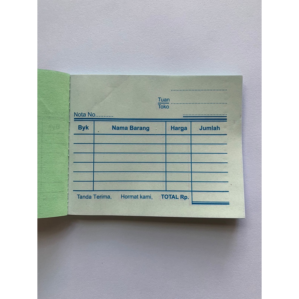 Jual Nota Kontan Mini 2 Ply, Nota NCR Langsung Tembus, Ukuran 1/8 Folio ...