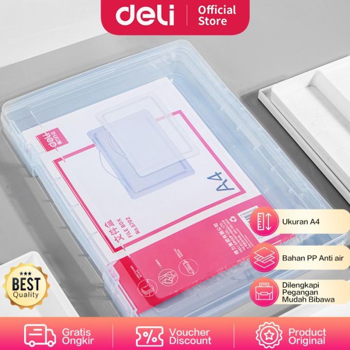 Jual Deli Box File / Box Penyimpan Kertas File Dokumen Transparant 5702 ...