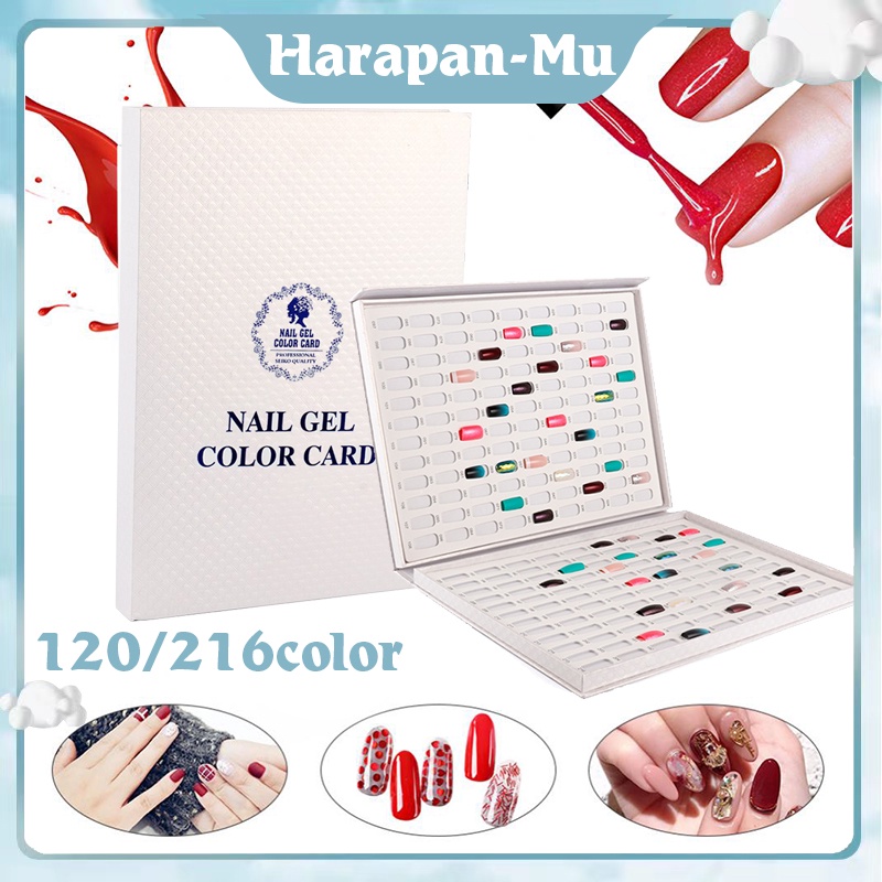 Jual Display Nail Book Set 120/216 Color Book Color Chart- Buku Kutek ...