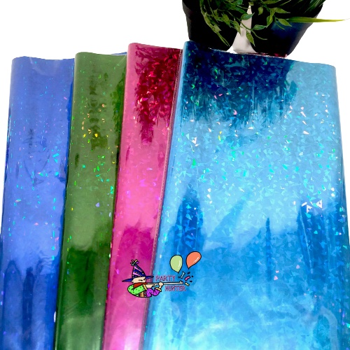 Jual Kertas Kado Hologram Mengkilap 3D Plastik Kilap Motif (5pcs) tipe ...