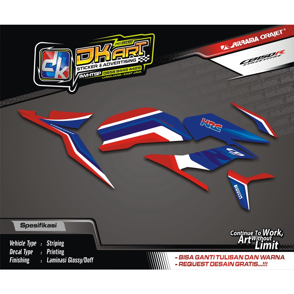 Jual Sticker Striping Variasi All New CB150R 2018-2020 V3 Streetfire ...