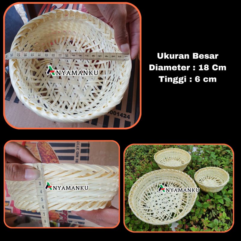 Jual Temlat snack bambu/wadah bambu unik/anyaman bambu/wadah souvenir/souvenir unik/tempat dodol ...