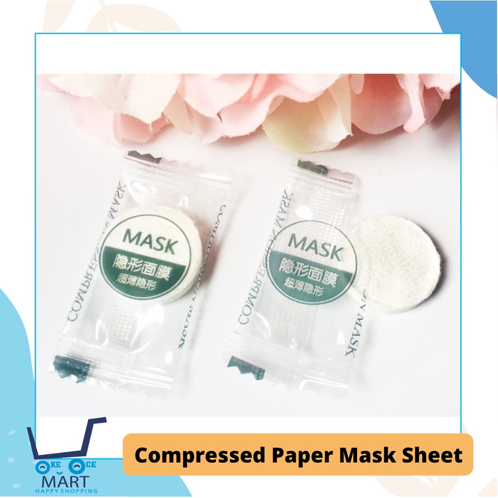 Jual [00192] Masker Wajah / Kertas Topeng Tablet Kering / Compressed ...