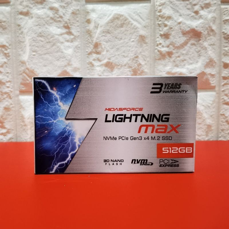 Jual SSD NVME LIGHTNING MAX 512GB PCIe Gen3 x4 / M2 NVMe 512 GB Midas ...