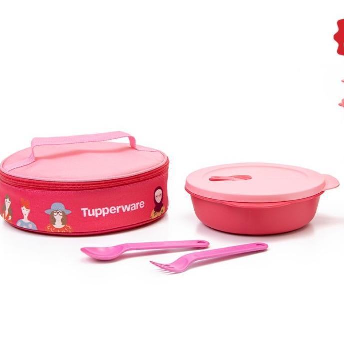Jual Tempat Makan Dengan Tas Tupperware Fancy Crystalwave Lunch Set ...