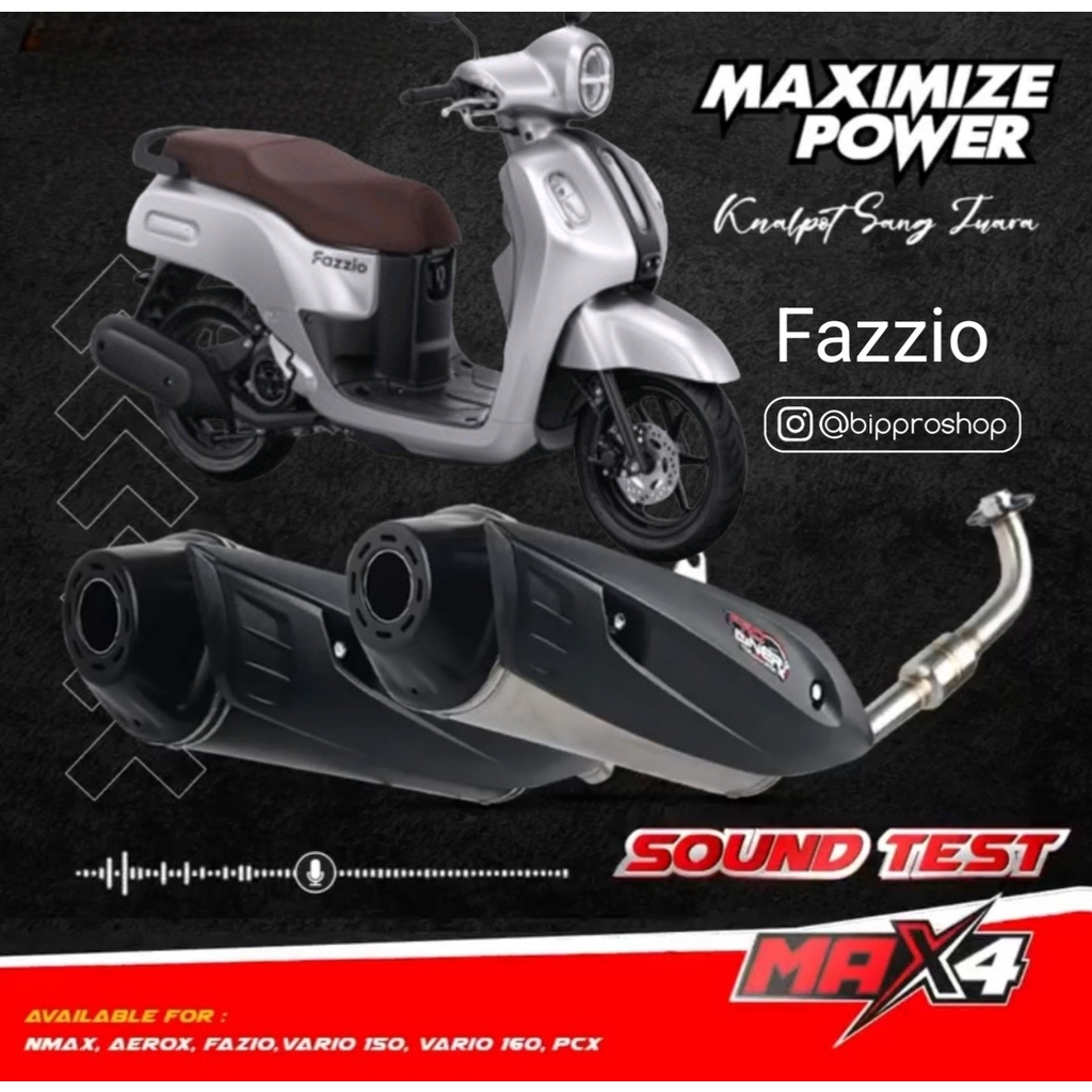 Jual KNALPOT PROLINER MAX4 SERIES FAZZIO | Shopee Indonesia