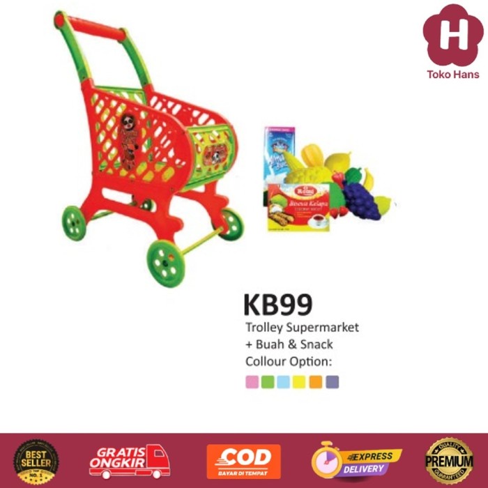 Jual Mainan Troli Belanja Keranjang Dorong Shopping Cart Trolley ...
