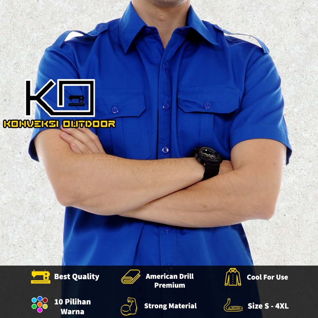 Jual JUMBO 3XL 4XL - BAJU KEMEJA PDL OUTDOOR INDOOR LENGAN PENDEK ...