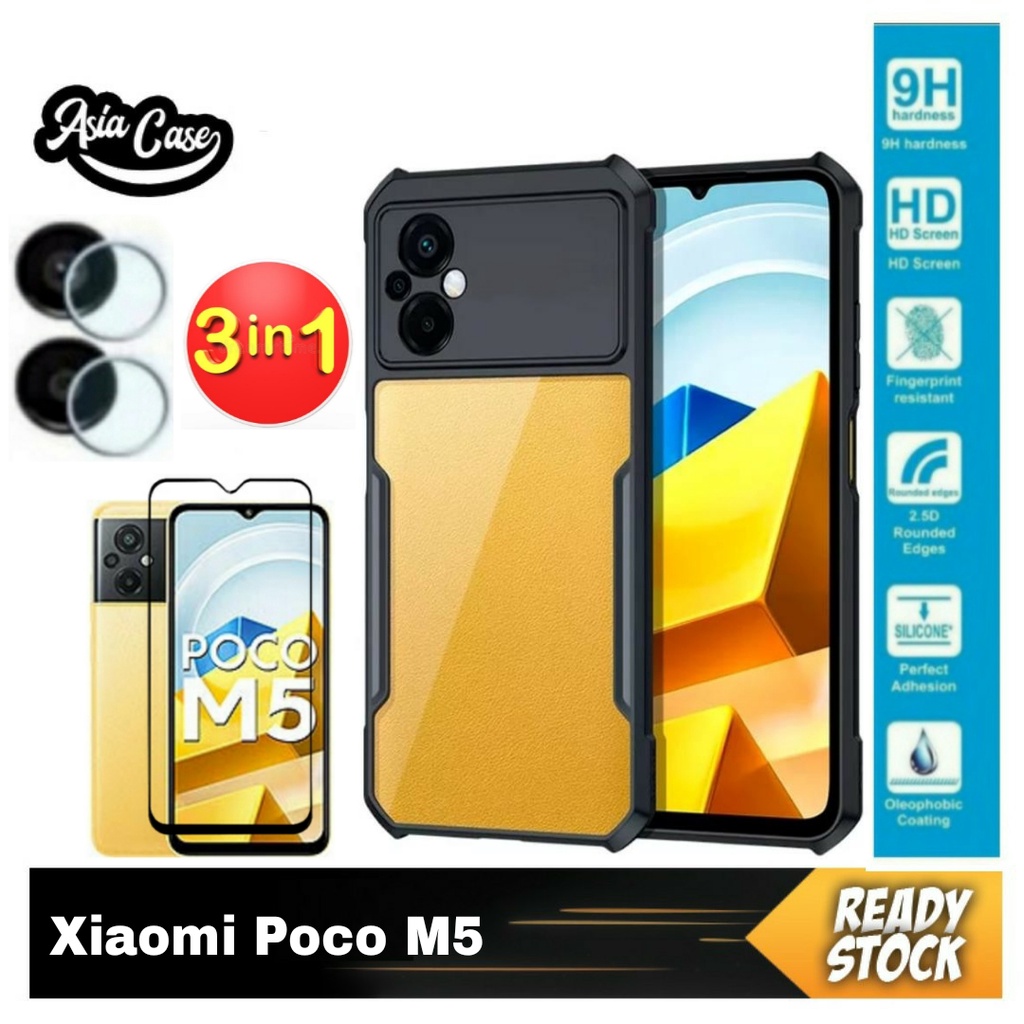 Jual Promo 3 IN 1 Case Xiaomi Poco M5 Free Tempered Glass Full Dan ...