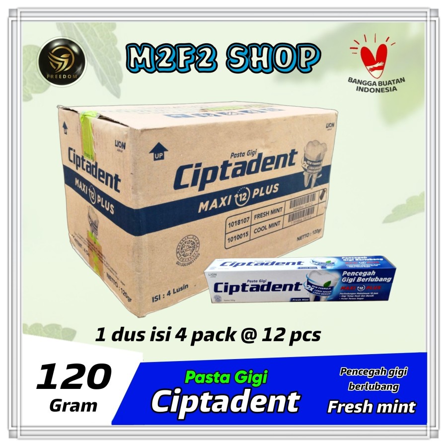 Jual Pasta Gigi Ciptadent Maxi 12 Plus Fresh Mint - 120 gr (Kemasan ...
