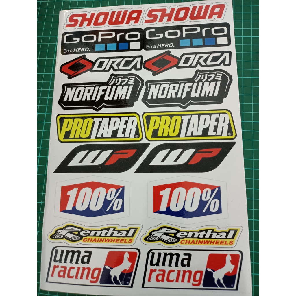 Jual STIKER STICKER RACE PACK RACING GOPRO SHOWA PROTAPER VIRAL KEREN ...
