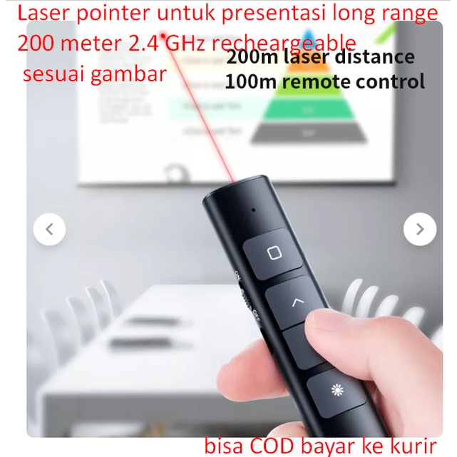 Jual Laser pointer untuk presentasi long range 200 meter 2.4 GHz ...