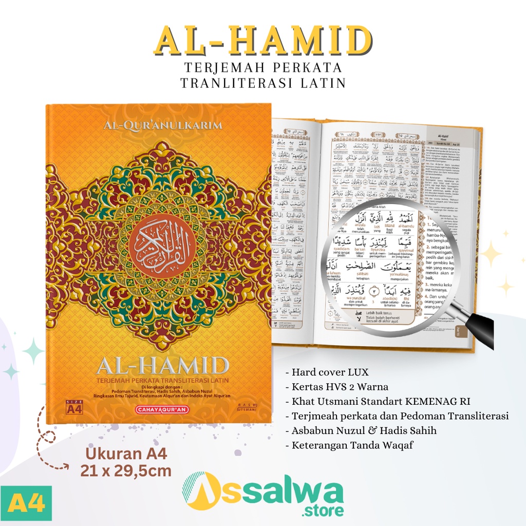 Jual Al Quran Terjemah Perkata AL-HAMID Ukuran A4 CAHAYA QURAN | Shopee Indonesia