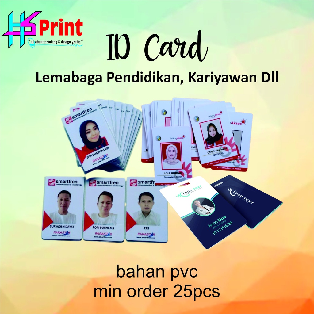 Jual id card 25pcs ( bahan pvc ) | Shopee Indonesia