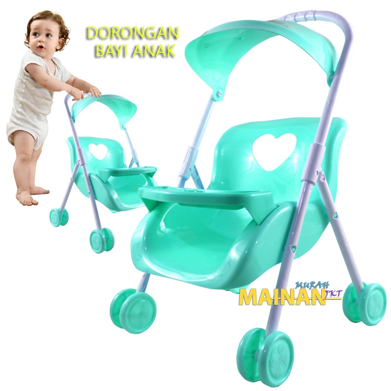 Jual MAINAN ANAK MURAH STROLLER BABY YU1 DORONGAN BONEKA TROLI MAINAN ...