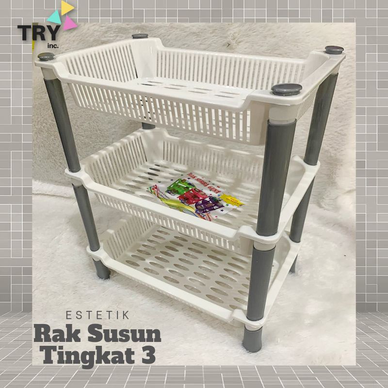 Jual Rak Susun 3 tingkat MyPlast | Rak susun segi empat estetik ...