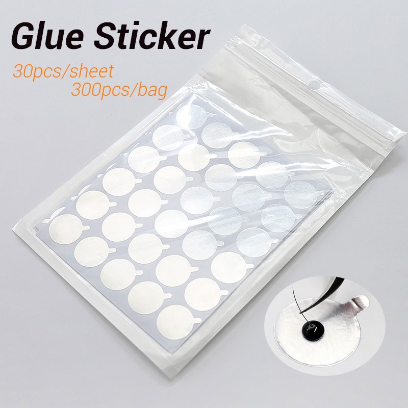 Jual 300pcs/Bag Sticker Glue For Ring Glue Eyelash Extension Pallet ...