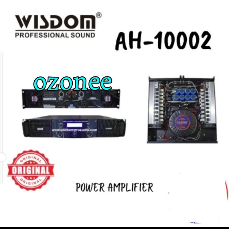 Jual POWER AMPLI WISDOM AH 10002 WISDOM AH10002 ORIGINAL GARANSI RESMI ...